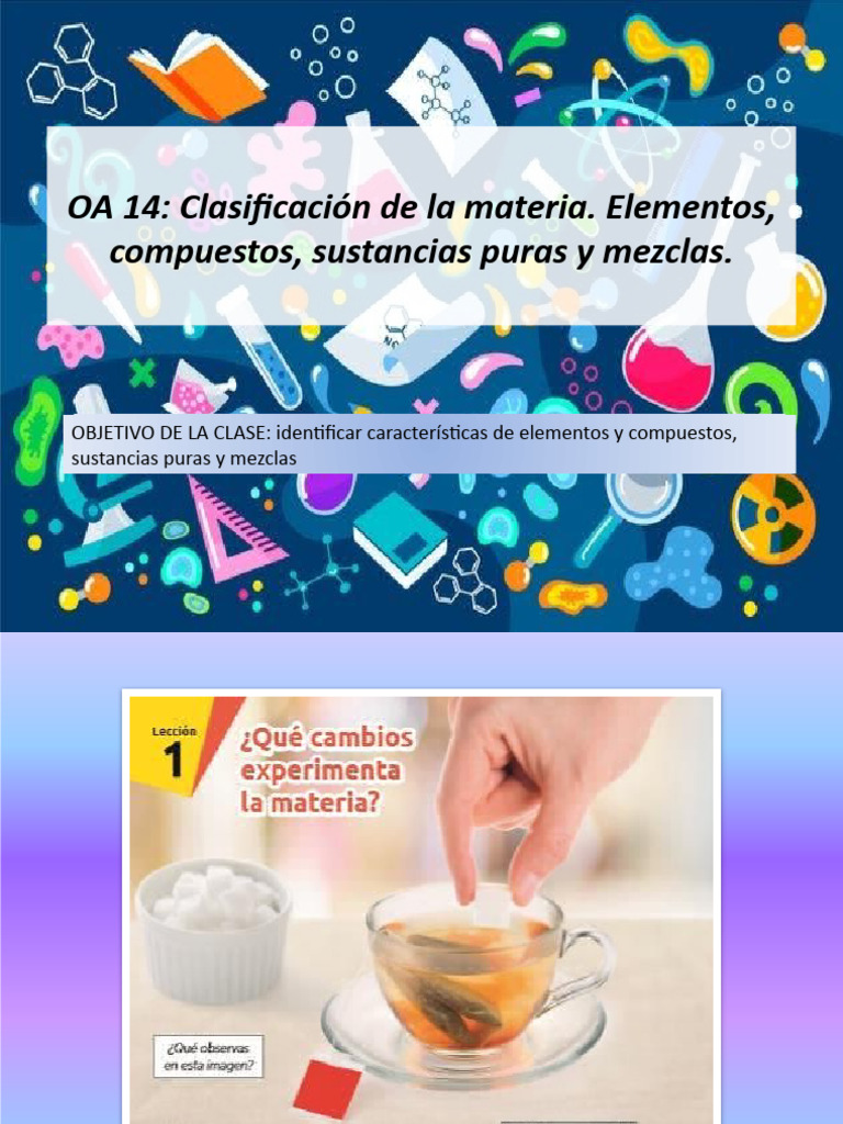 Elementos y Compuestos | PDF | Mezcla | Destilación