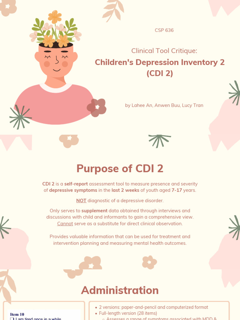 Childrens Depression Inventory 2 Cdi-2 | PDF | Major Depressive ...