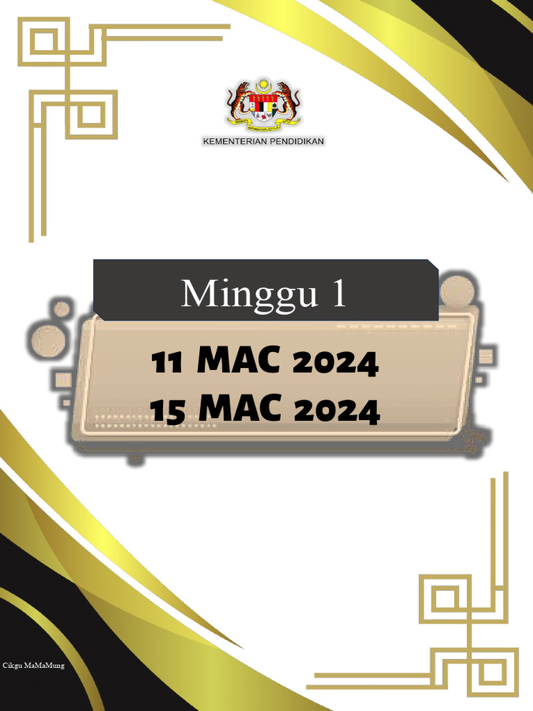 Divider Mingguan Black Gold B | PDF