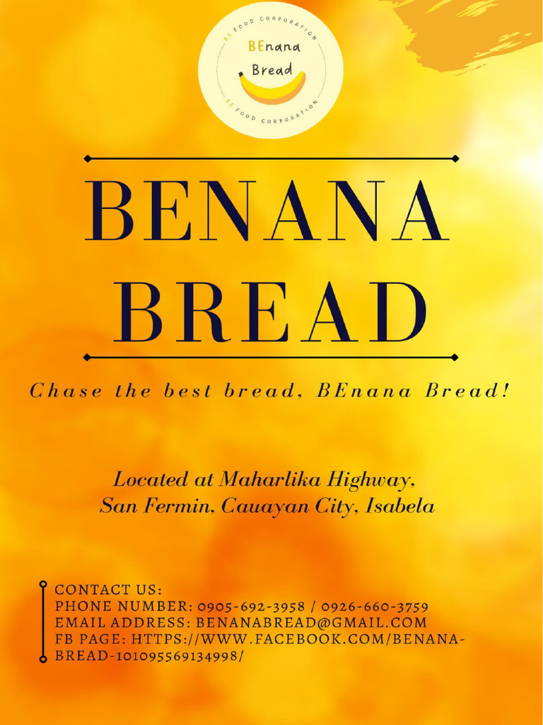 BEnana Bread Business Overview | PDF | Breads | Baking