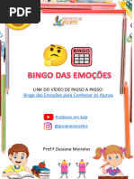 Bingo das Emoções: Atividade Educativa | PDF