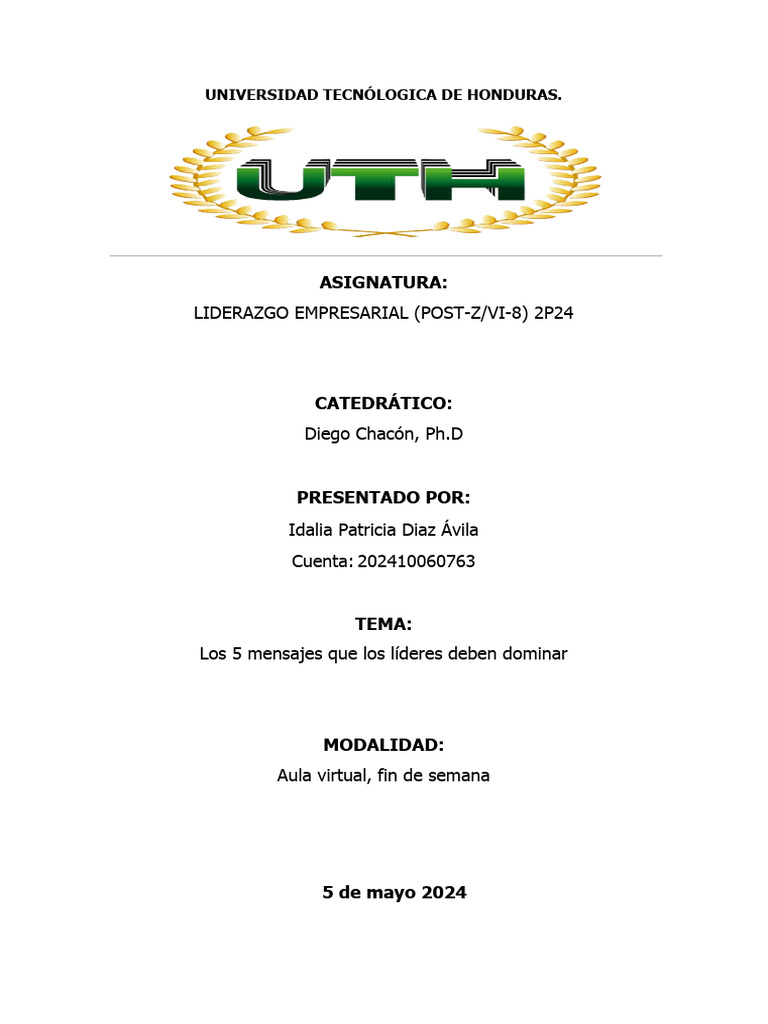 Idalia Diaz - 5 Mensajes de Los Lideres | PDF