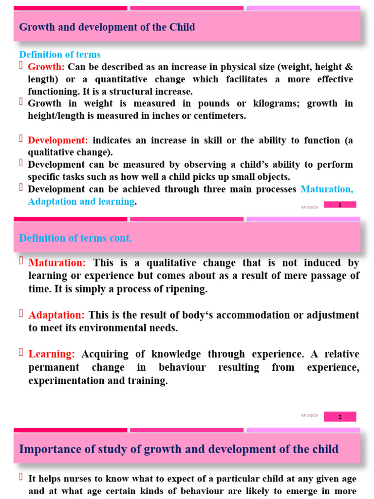 Growth & Development | PDF | Child Development | Infants