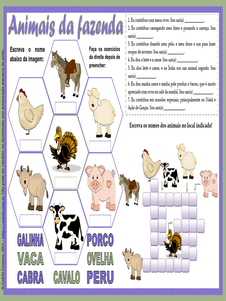 Animais Da Fazenda | PDF