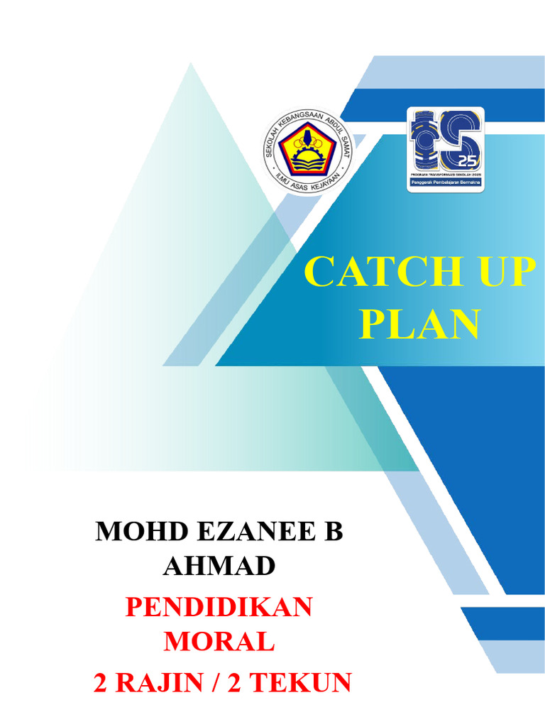 Catch Up Plan (Cup) Moral Tahun 2 2022 | PDF