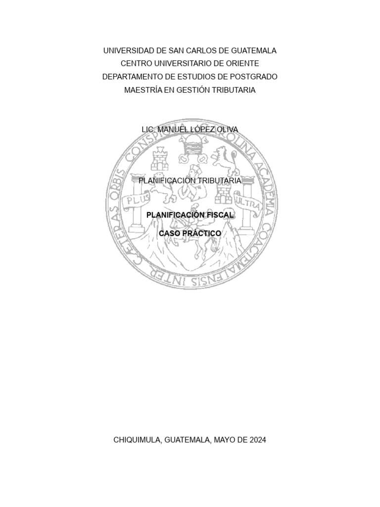 Planificacion Fiscal Word Finish | PDF | Impuestos | Contabilidad