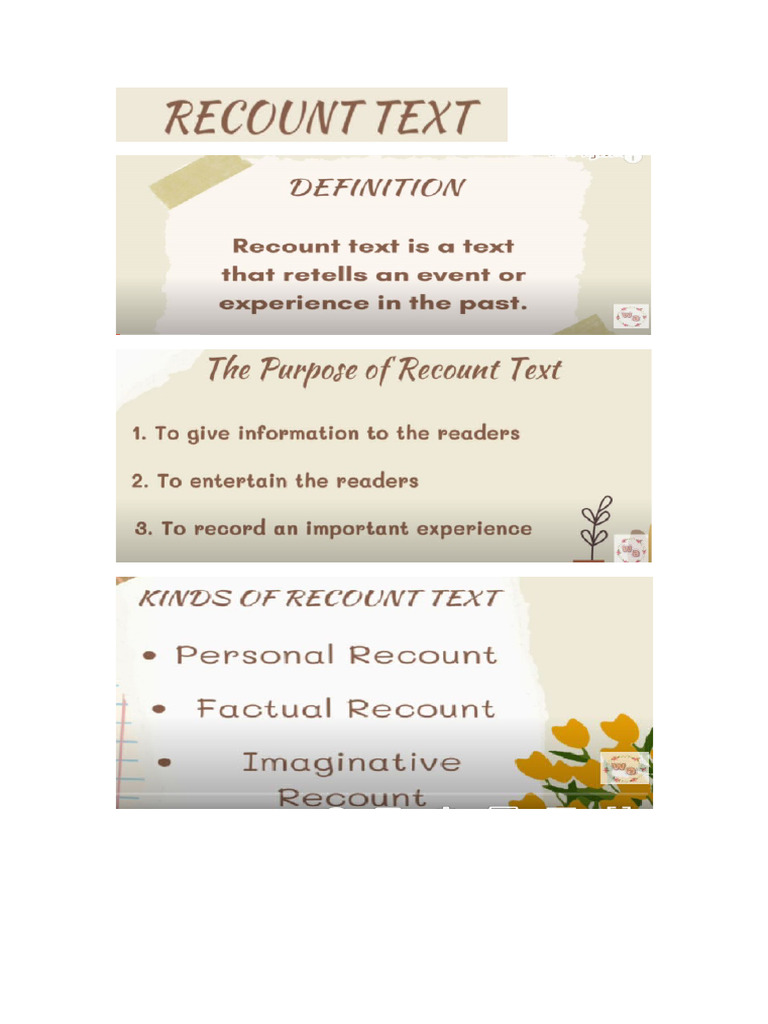 Materi Recount Text KLS X | PDF