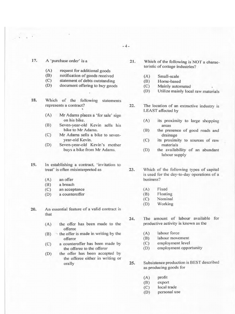 Multiple Choice Pob | PDF