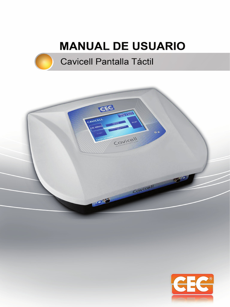 Cavicel Tactil - Manual | PDF | Ultrasonido | Pantalla táctil