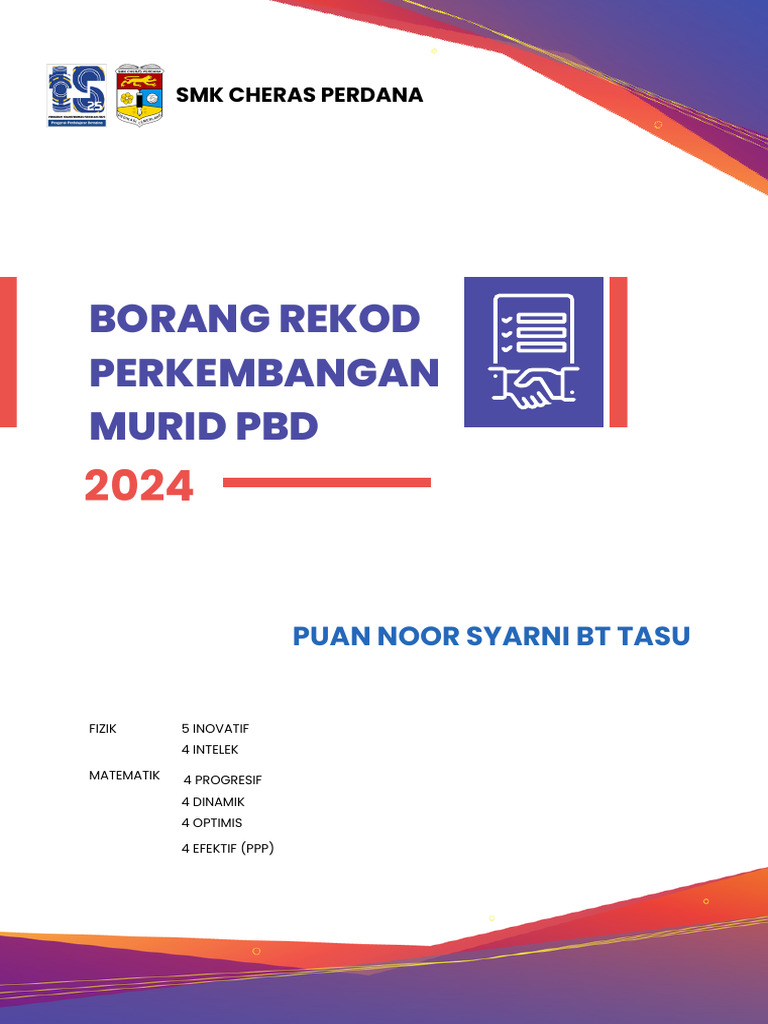 Cover Borang Rekod Perkembangan Murid | PDF