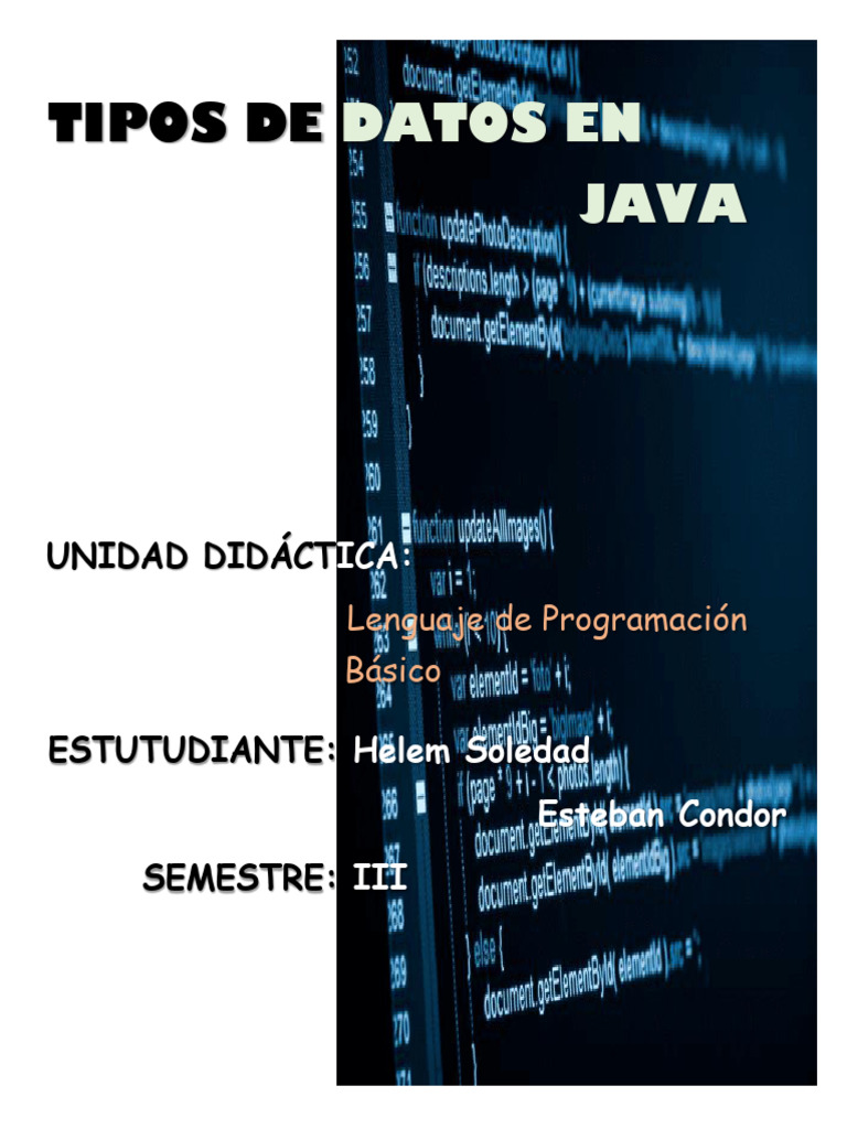 Tipos de Datos en Java | PDF | Salario | Java (lenguaje de programación)