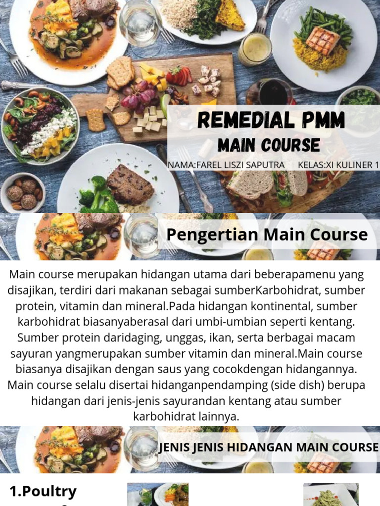 Jenis dan Penyajian Main Course | PDF