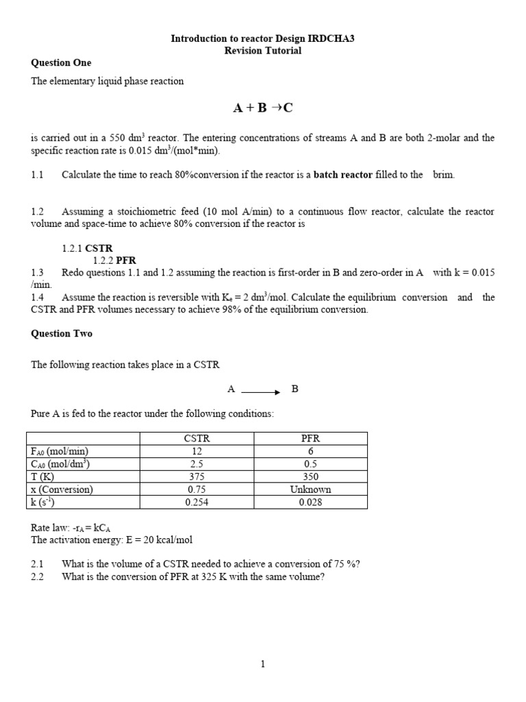 IRDCHA3 Revision Tutorial May 2020 | PDF