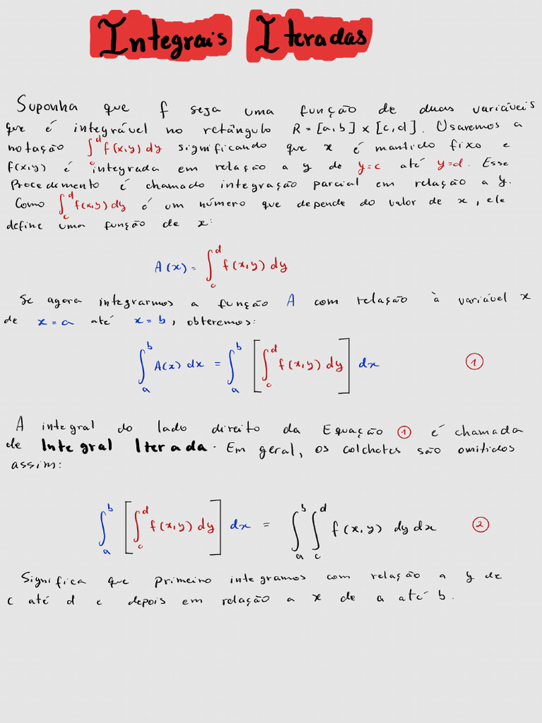 Resumos de Integrais Duplas e Triplas - 230920 - 113923 | PDF