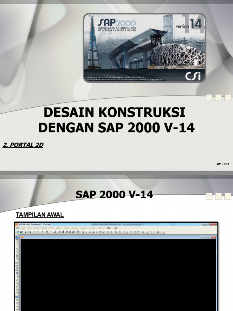 Tutorial Desain Struktur SAP 2000 V-14 | PDF