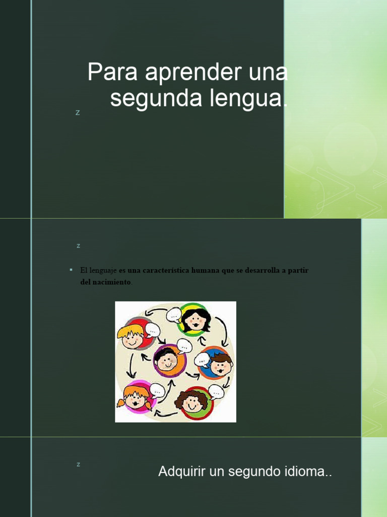 Aprender Una Segunda Lengua | Descargar gratis PDF | Segundo lenguaje | Aprendizaje