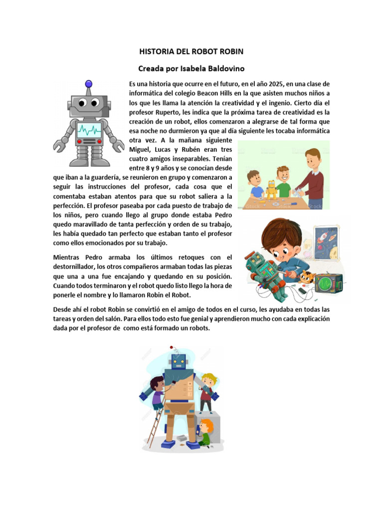 Historia Del Robot Robin | PDF