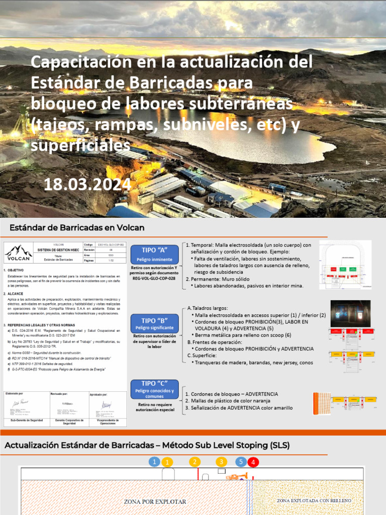 Capacitación Estándar de Barricadas 17.03.24 | PDF