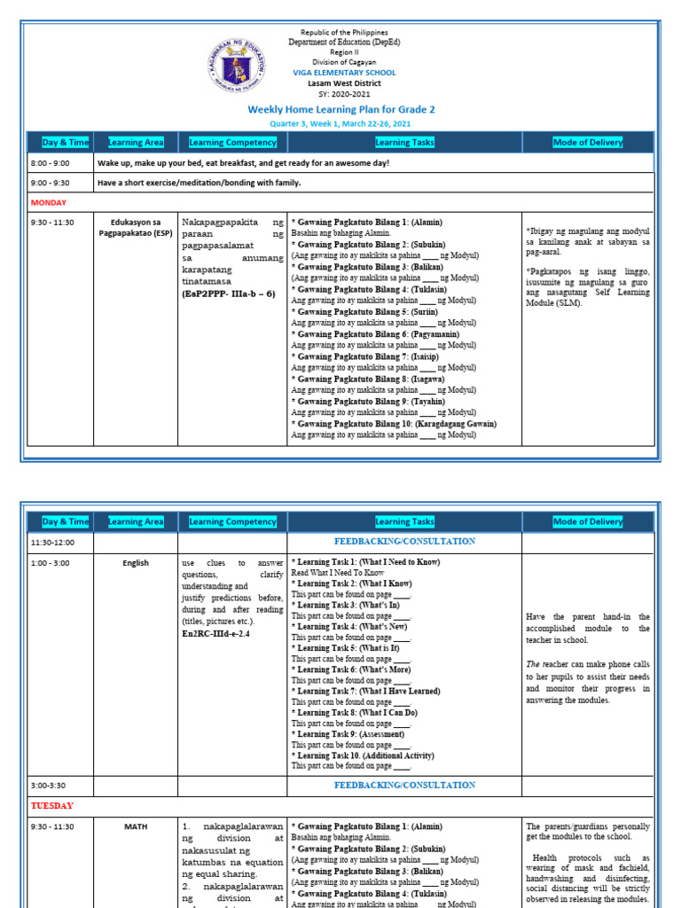 WHLP Grade 2 Q3 W1 | PDF