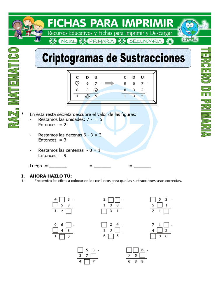 Ficha-Criptograma-para-Tercero-de-Primaria | PDF
