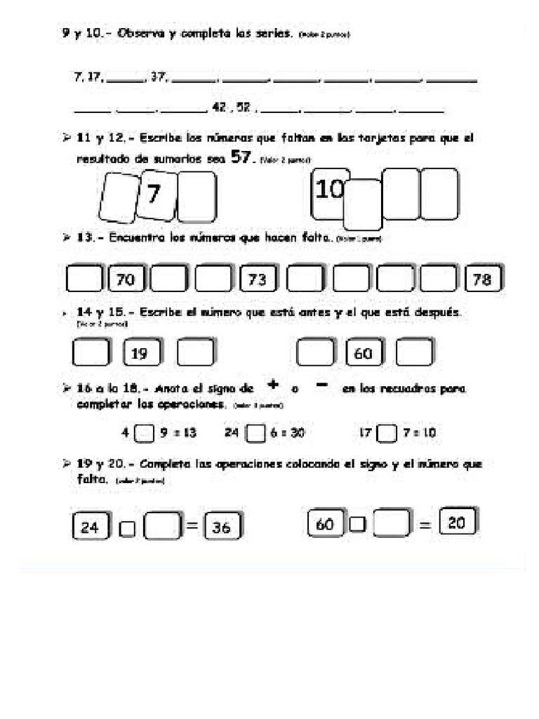 Matematica de 1 Grado | PDF