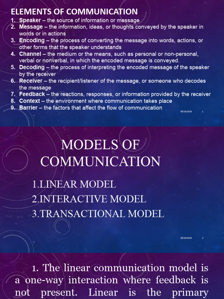Models of Communication2 | PDF | Communication | Information