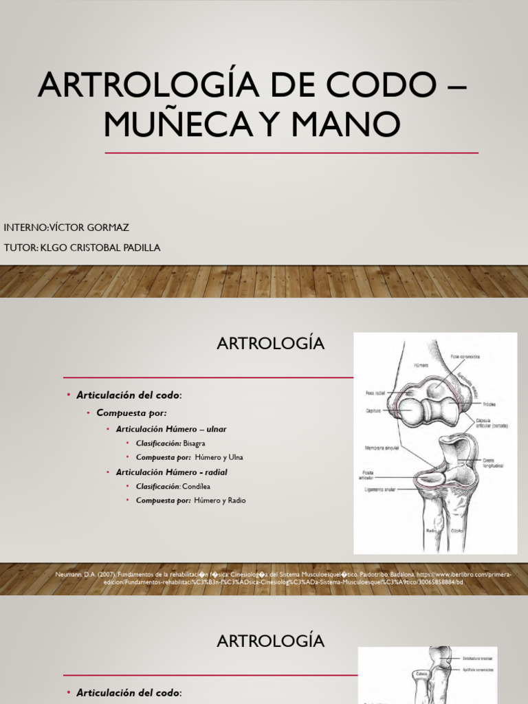 Artrología de Codo - Muñeca y Mano | PDF | Mano | Codo
