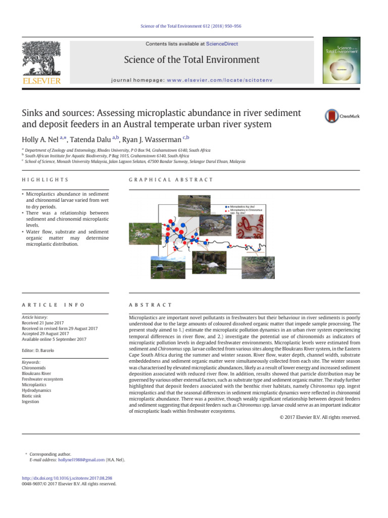 Microplastic Dynamics in Urban River Sediment | PDF | River | Aquatic ...
