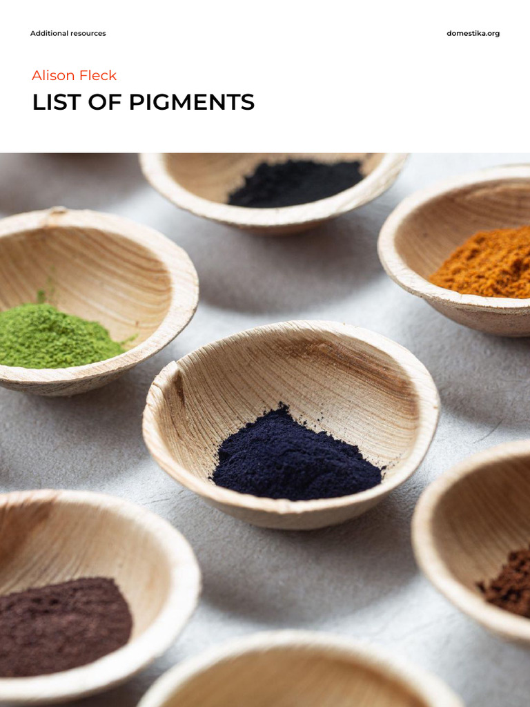 U3 - 01 - List of Pigments - EN | PDF