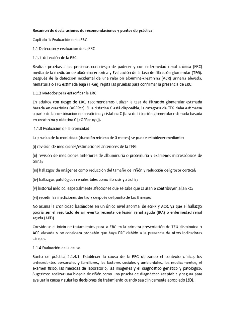 Guía KDIGO 2024 sobre ERC y TFG | PDF | Enfermedades y trastornos ...