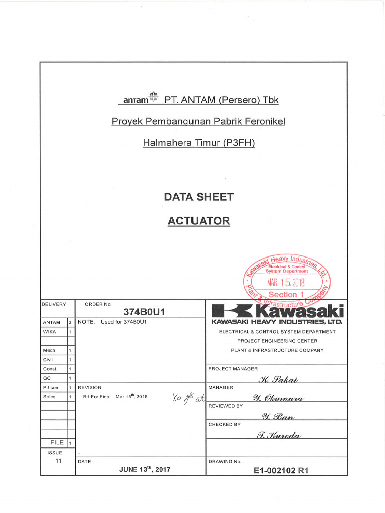 4 e1-002102 r1 Data Sheet (Actuator)_final | PDF | Valve | Actuator