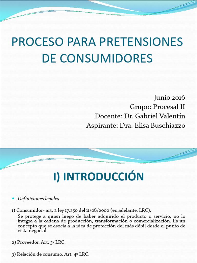 Proceso de Pretensiones del Consumidor | PDF | Los consumidores ...
