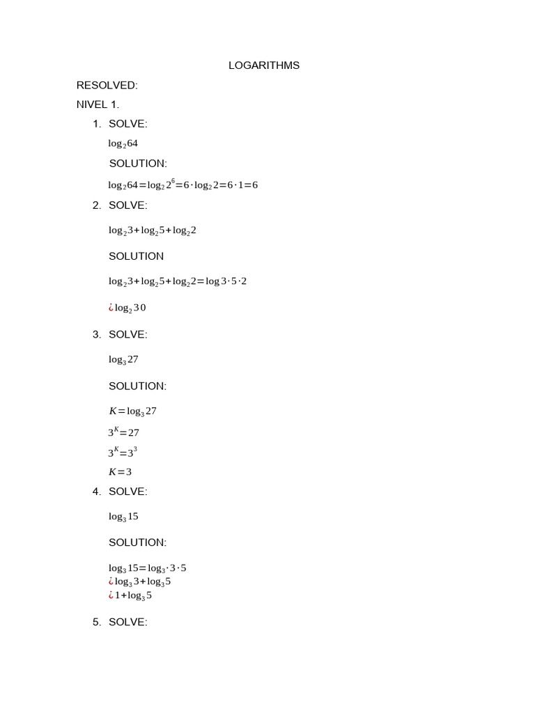 LOGARITHMS | PDF | Logarithm | Discrete Mathematics