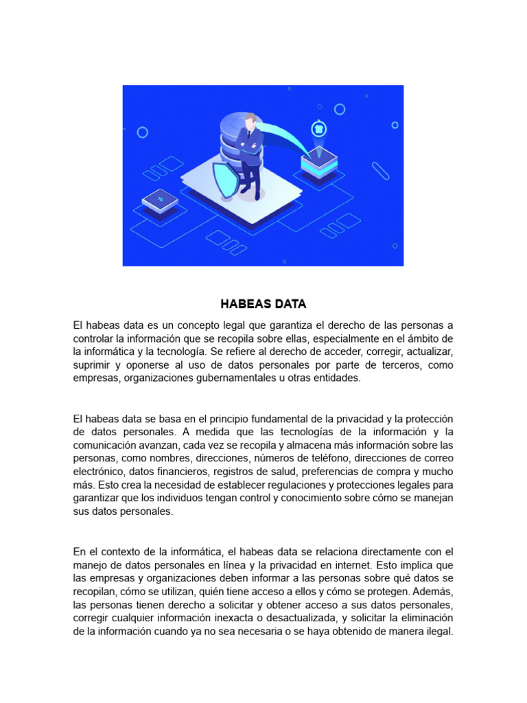 Habeas Data | Descargar gratis PDF | Privacidad | Informática