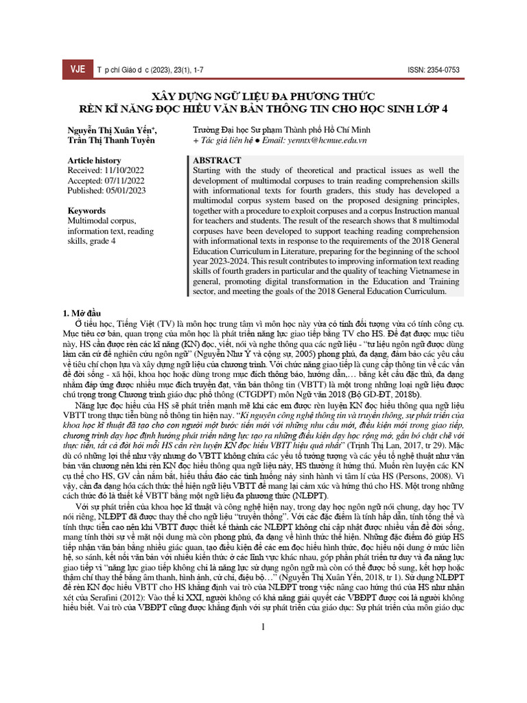 Nguyn TH Xun Yn TRN TH Thanh Tuyn | PDF