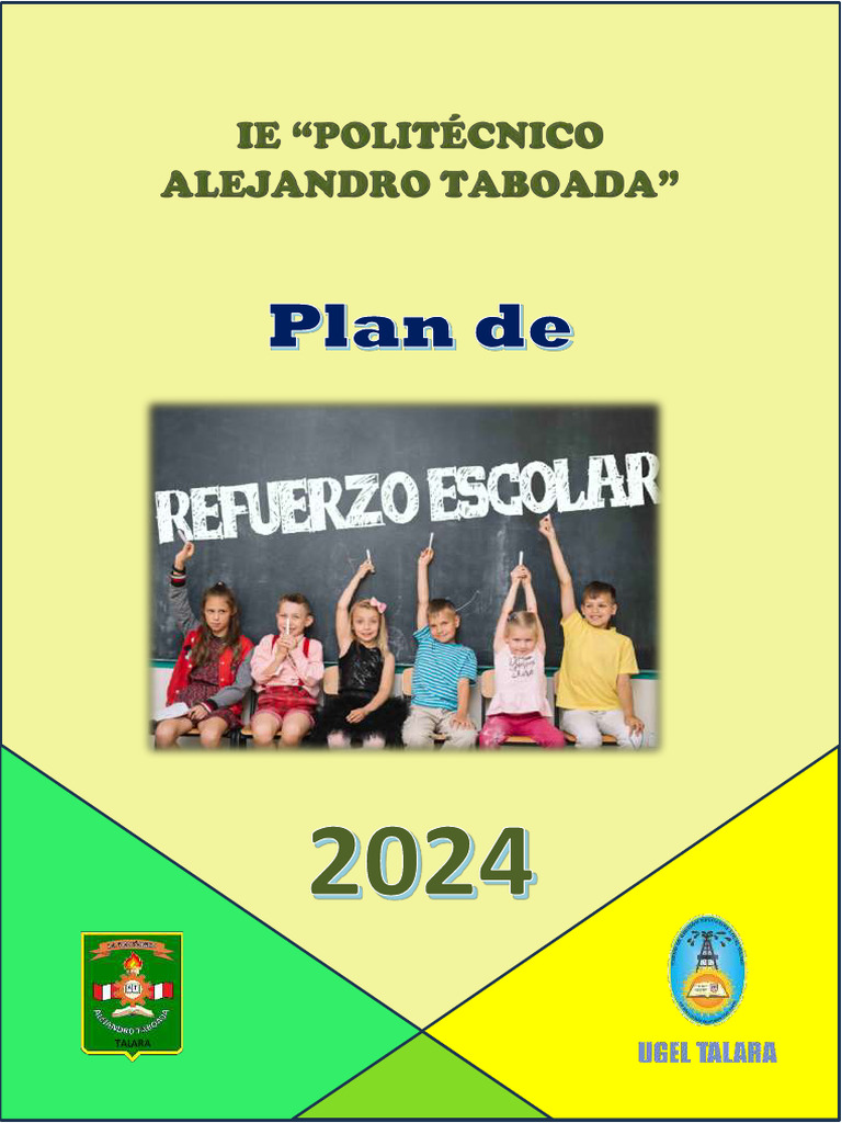 Plan de Refuerzo Escolar 2024 | PDF | Evaluación | Educación de la primera infancia