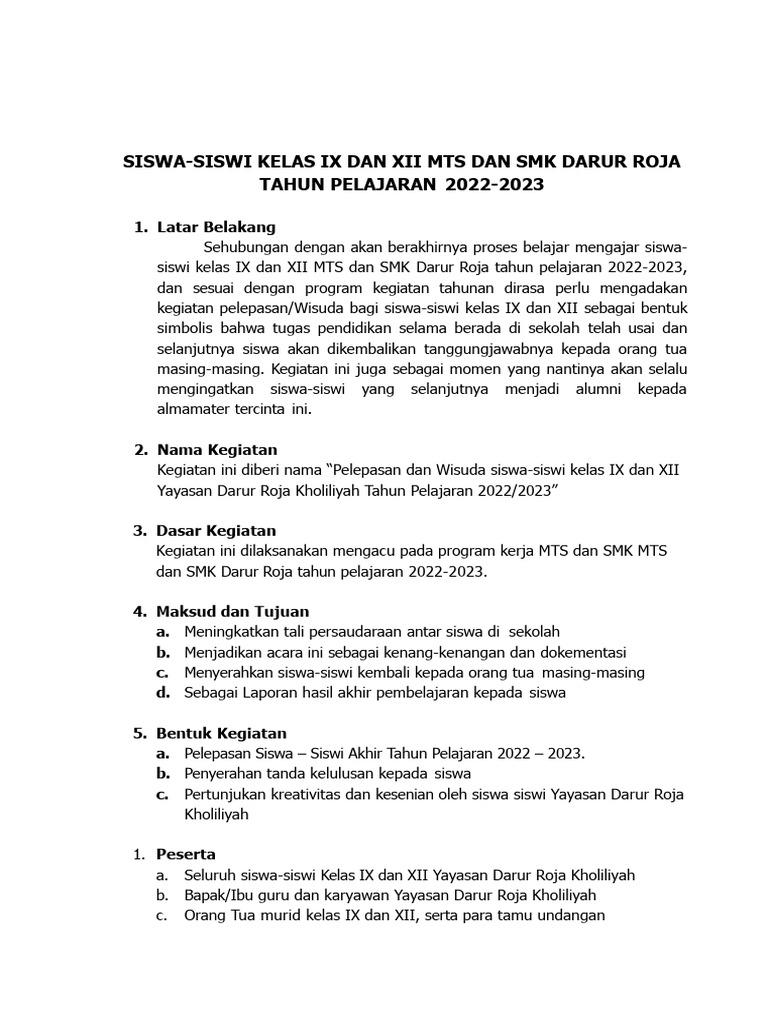 Proposal Wisuda 22-23 | PDF