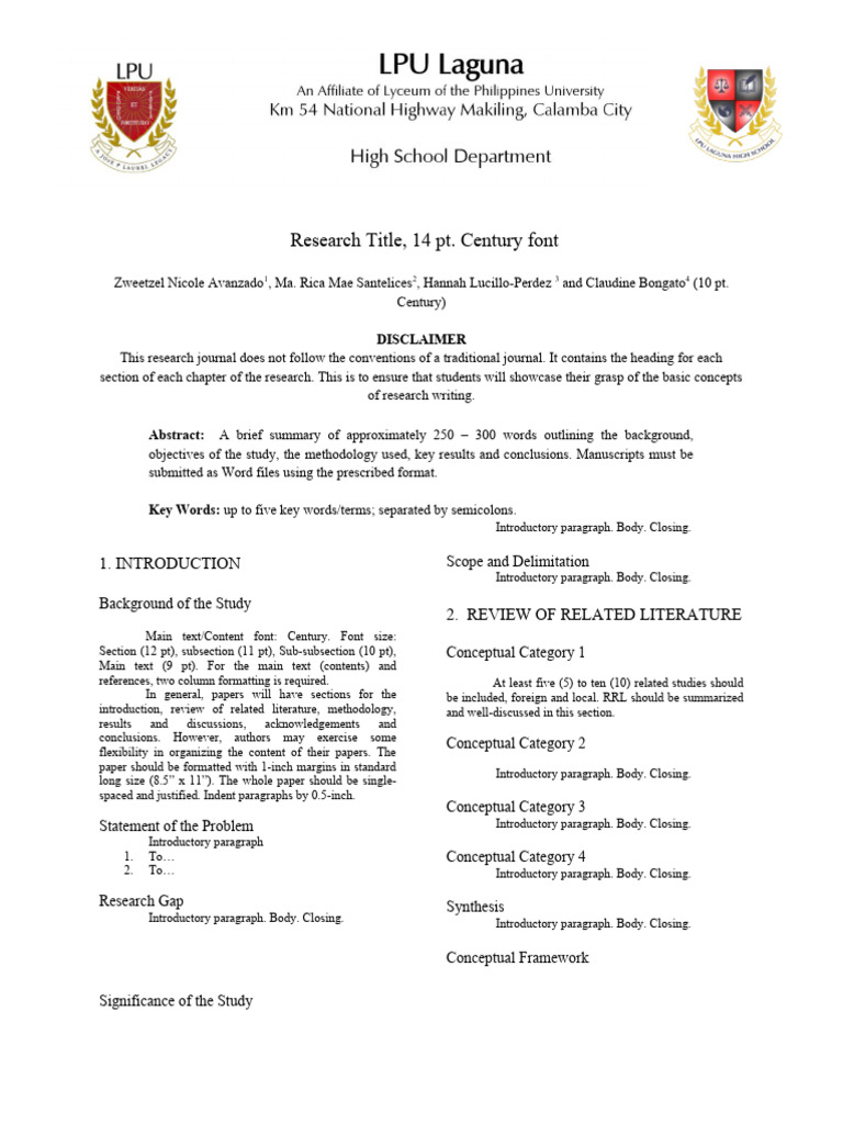 Research Manuscript Template 2 | Download Free PDF | Paragraph