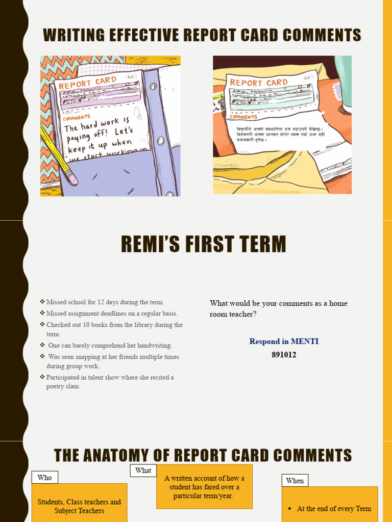 Report Card Comments PD | PDF | Learning | Behavioural Sciences