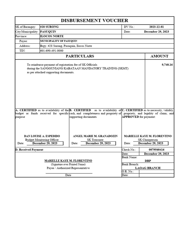 SK-DV | PDF | Payments | Cash