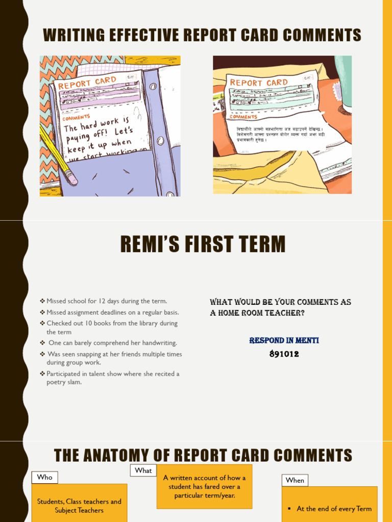 Effective Report Card Comments Guide | PDF | Learning | Social Psychology