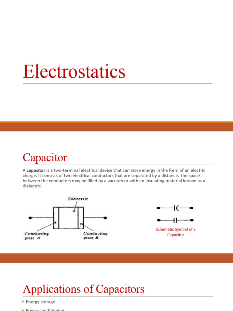 Electrostatics | Download Free PDF | Capacitor | Capacitance