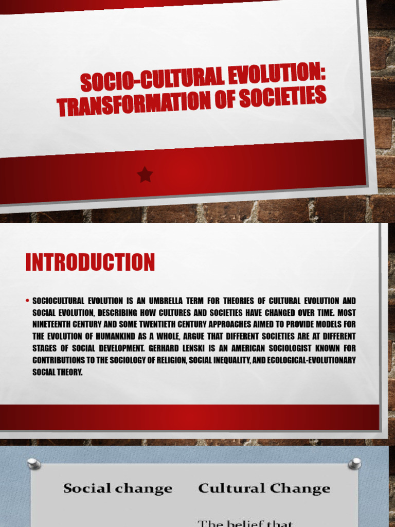 Socio-Cultural Evolution-Transformation of Societies | PDF | Politics | History