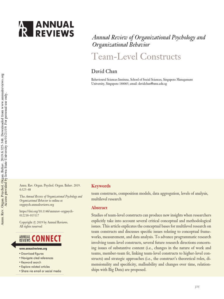Chan2019 - Team Levels Constructs | Download Free PDF | Methodology ...