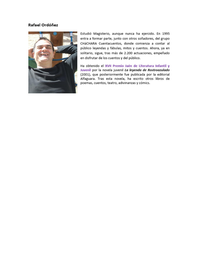 Ordonez Bio | PDF | Clásicos | Ficción general