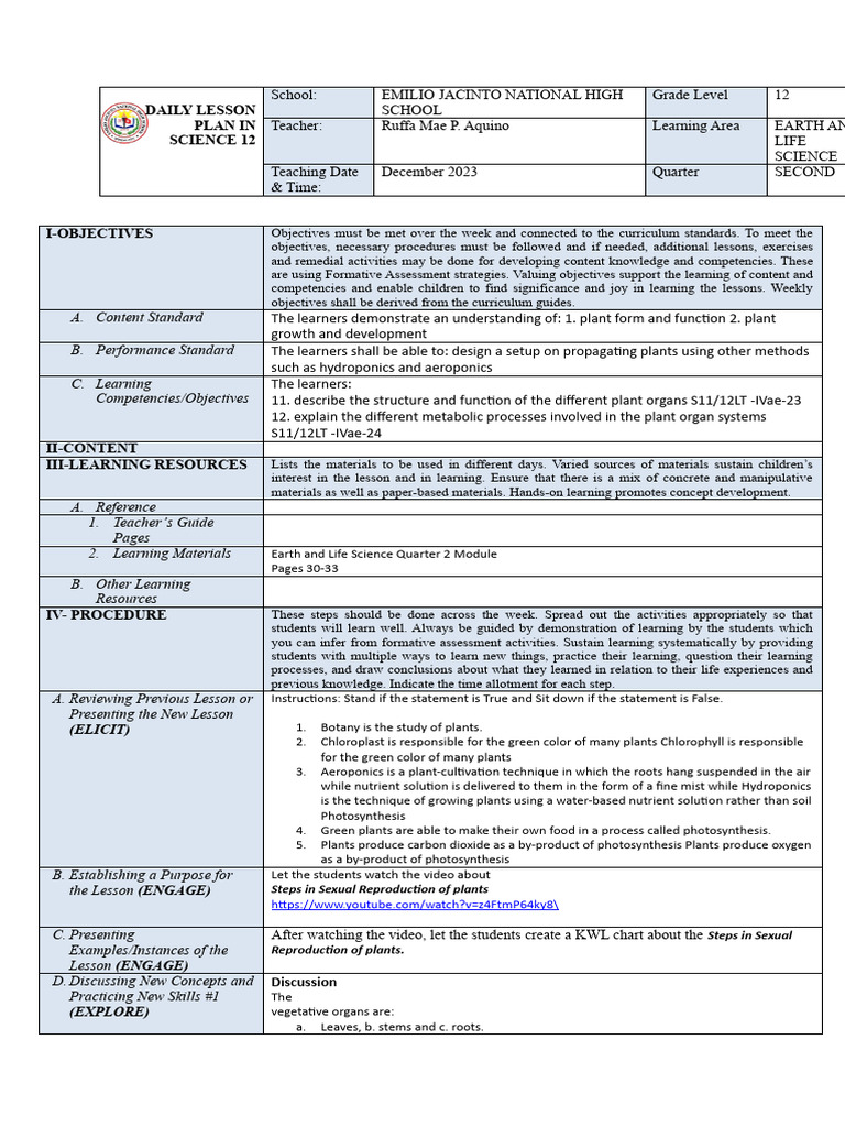 Cot DLP-2 | PDF | Flowers | Plants