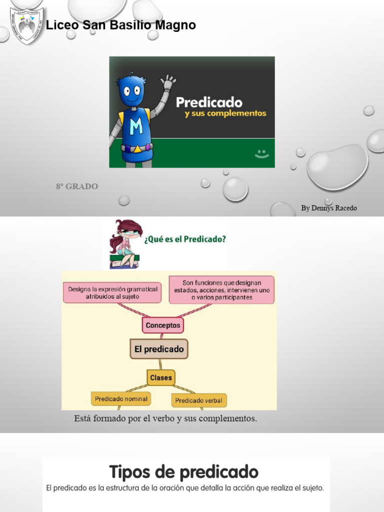 El Predicado y Sus Complementos | Descargar gratis PDF | Predicado ...