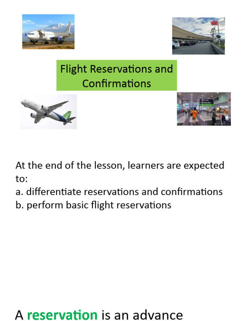 Flight Reservations: Types and Processes | PDF | Transport | Aviation