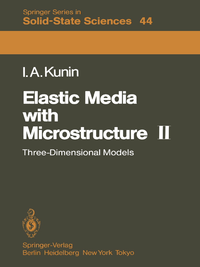 Elastic Media With Microstructure | PDF | Linear Elasticity | Tensor