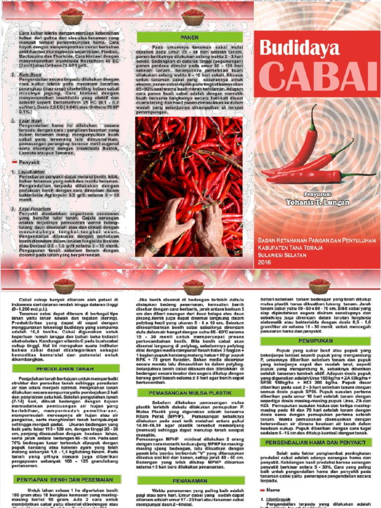 Dokumen - Tips - Leaflet Budidaya Cabai | PDF